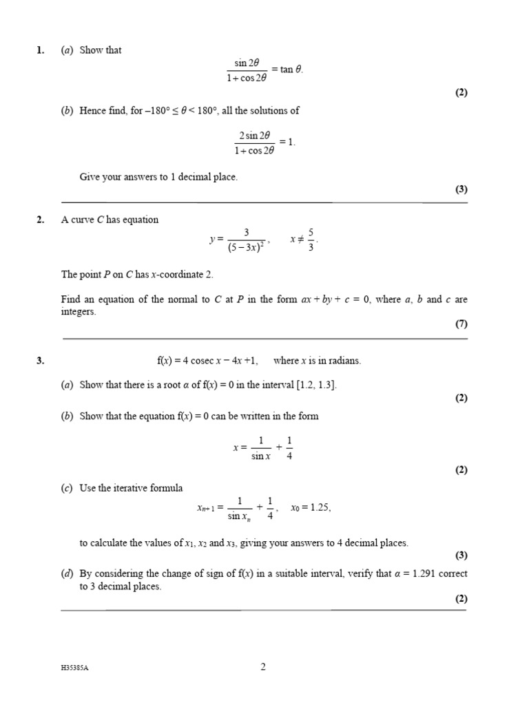 Pearson Edexel GCE Sample Paper_2 | PDF