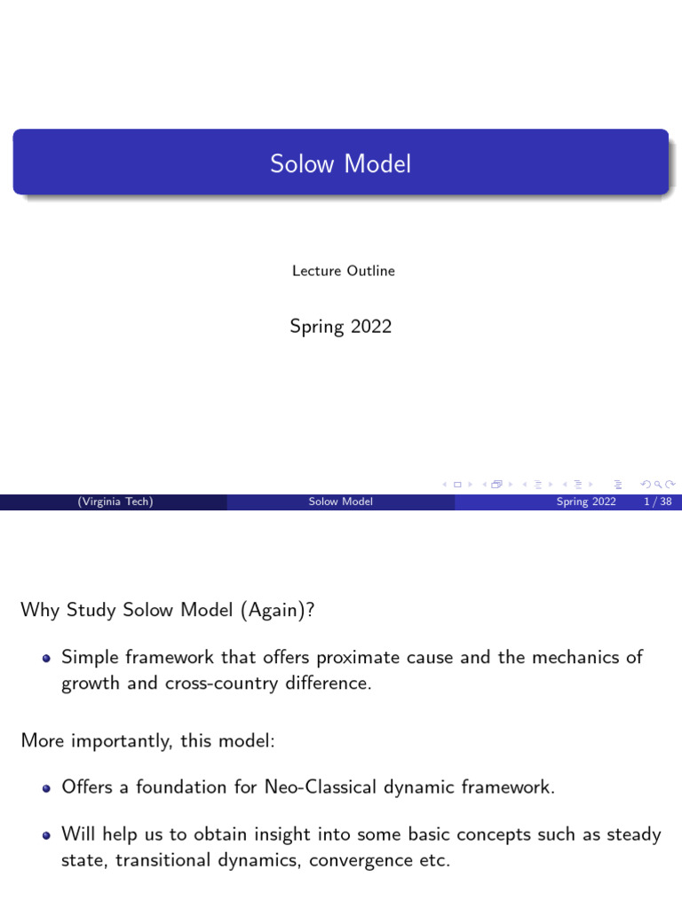 Solow Model | PDF