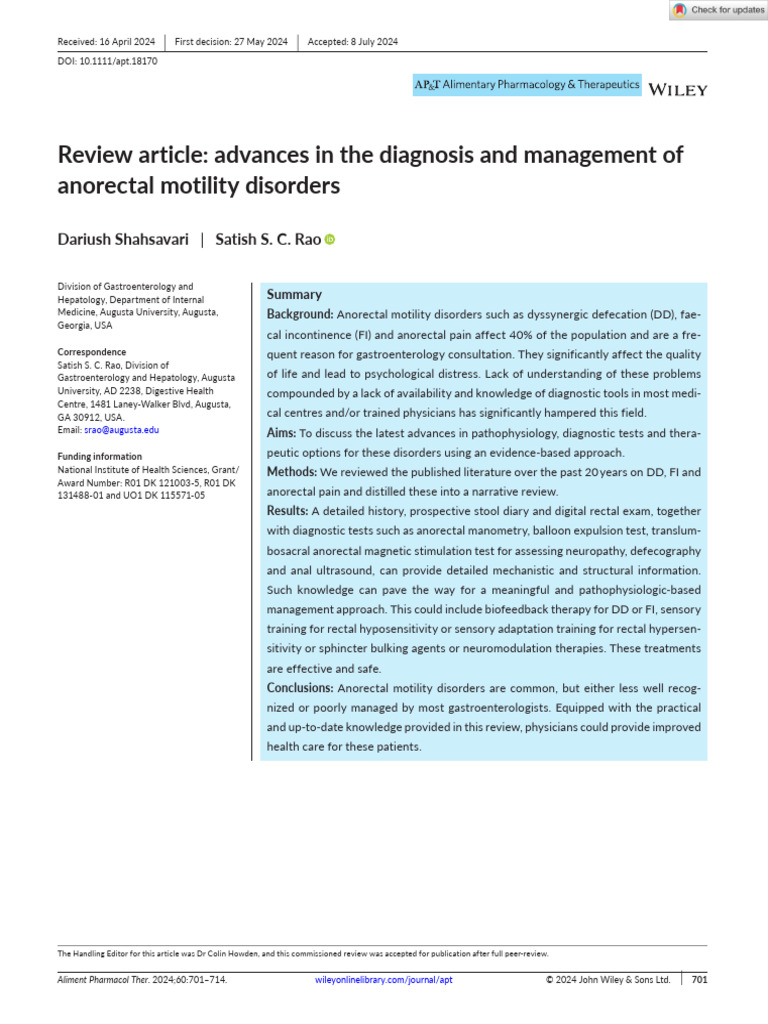 Aliment Pharmacol Ther - 2024 - Shahsavari - Review Article Advances in ...