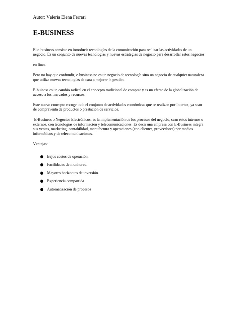 U1 - E-Business - Apunte Base - Teoria | PDF
