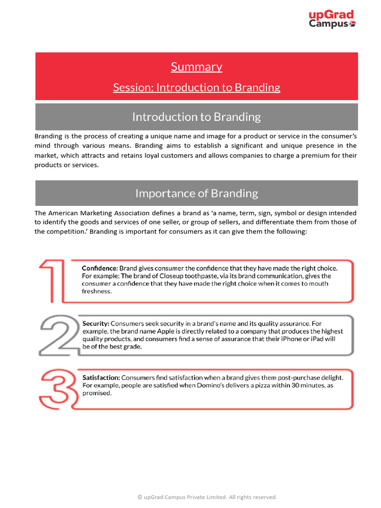 Summary+-+Introduction+to+Branding | PDF