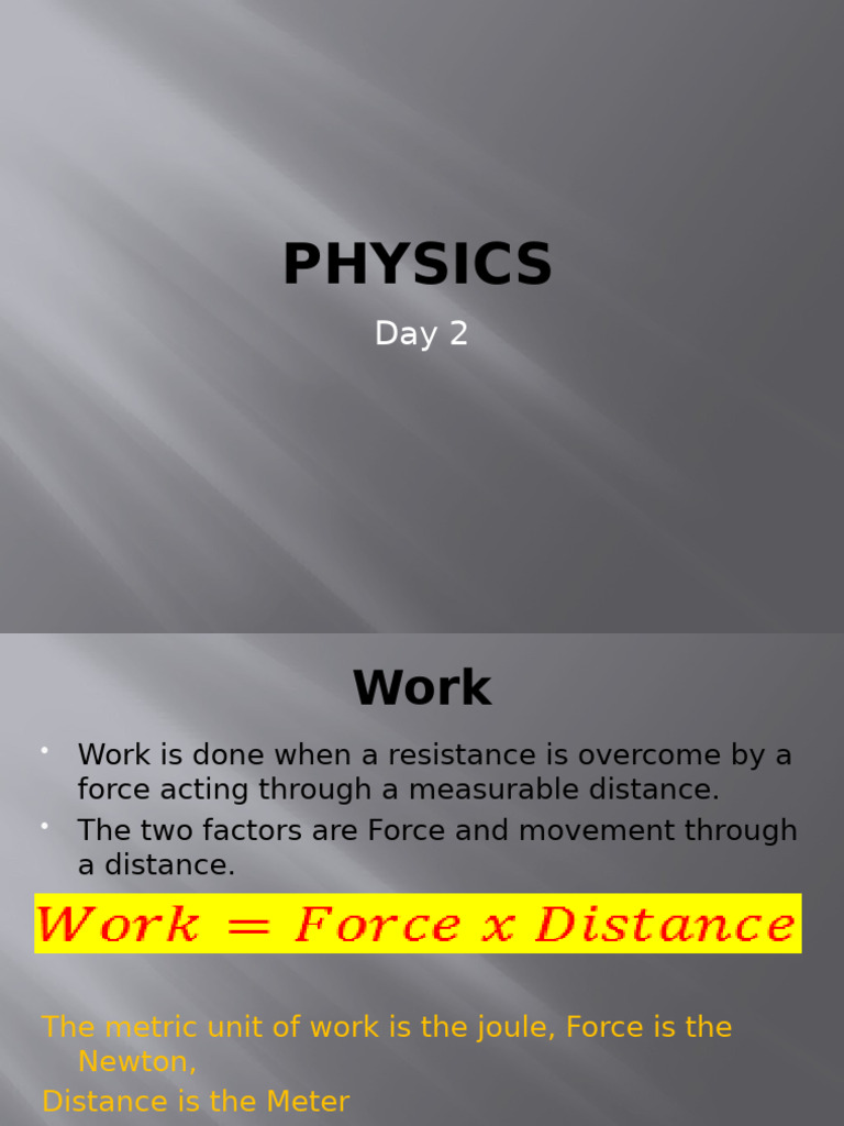Physics Day 2 | PDF