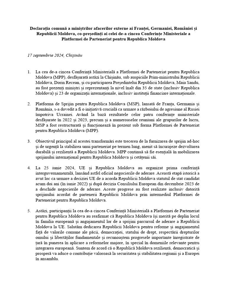 Declaratia Comuna MPP | PDF