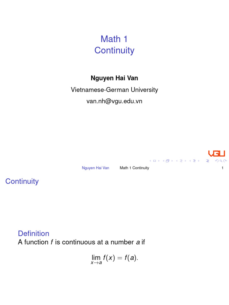 Lecture 5 - Continuity | PDF