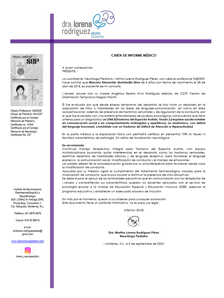 Carta Marcelo Alexander | PDF