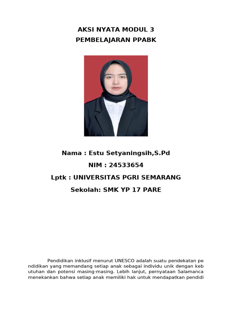 Aksi Nyata Pend Inklusi | PDF