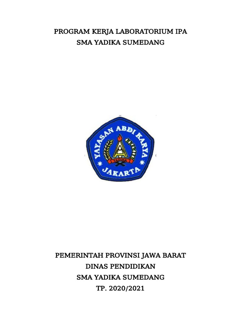 PROGRAM KERJA LAB IPA SMA YADIKA TP 1819 Ok | PDF