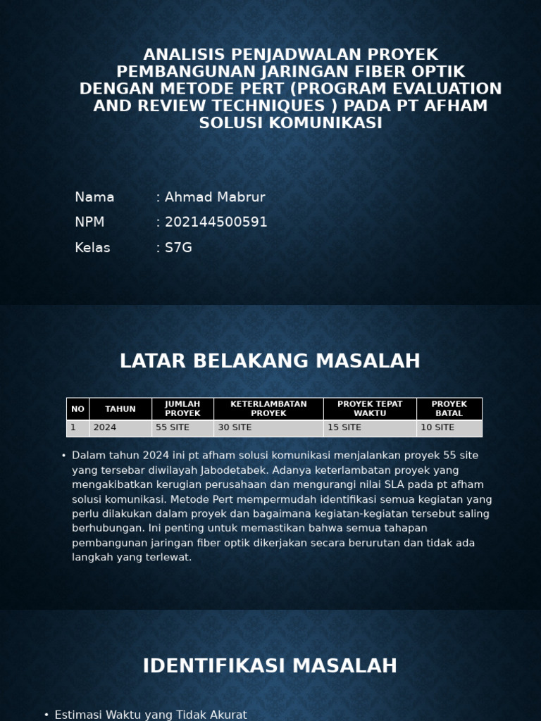 Analisis Metode Pert | PDF