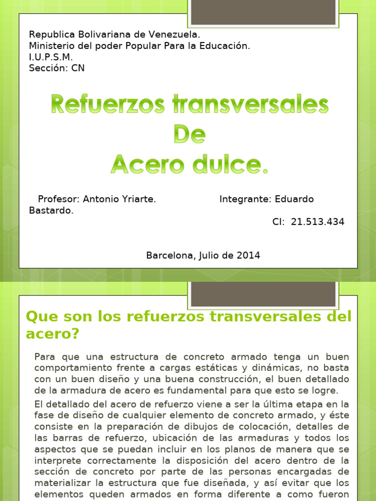 Refuerzos Transversales | PDF