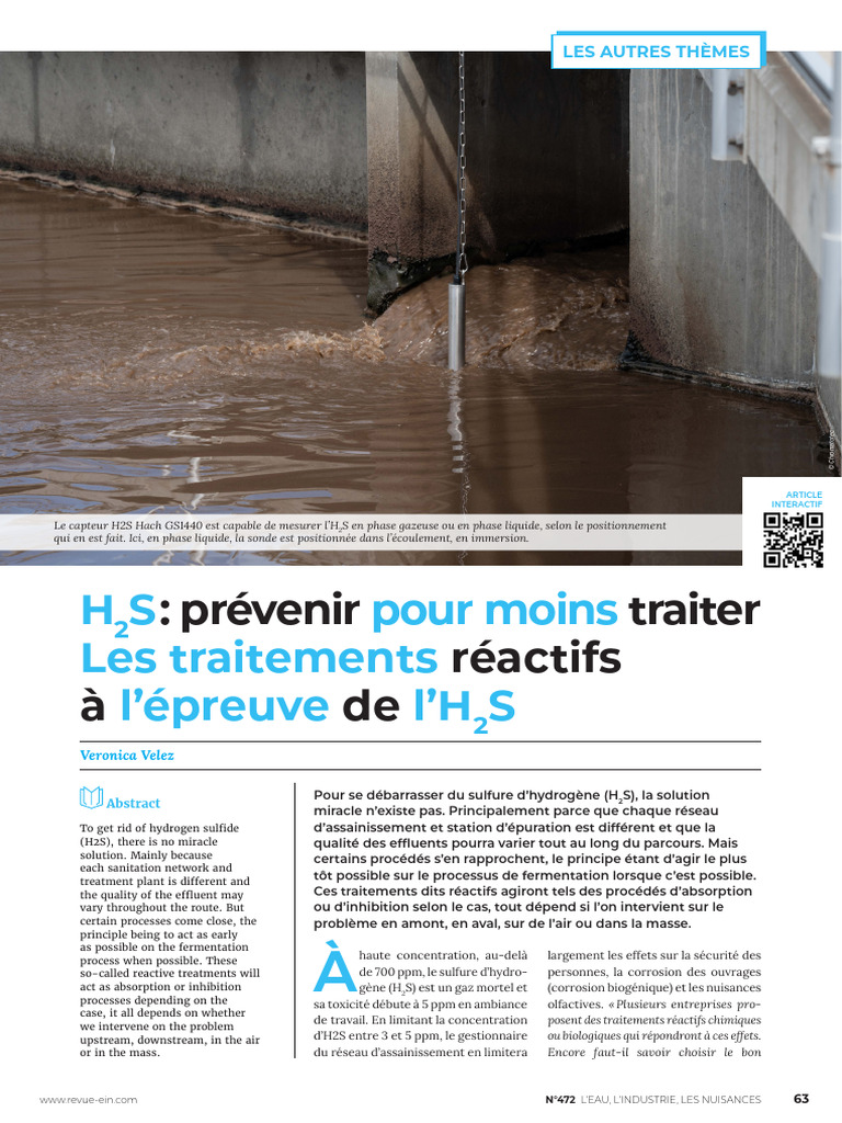 h2s Prevenir Pour Moins Traiter | PDF
