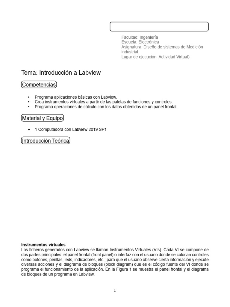 G7 DSM Introducción a Labview | PDF