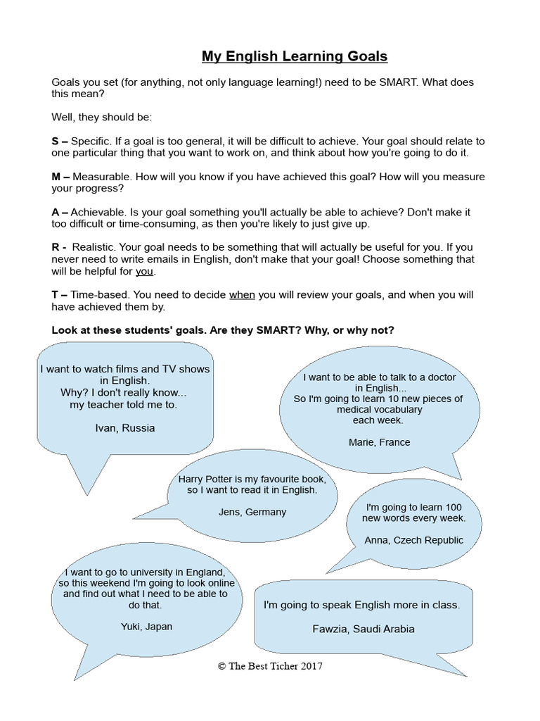 Goalsettingforstudents 1 | PDF