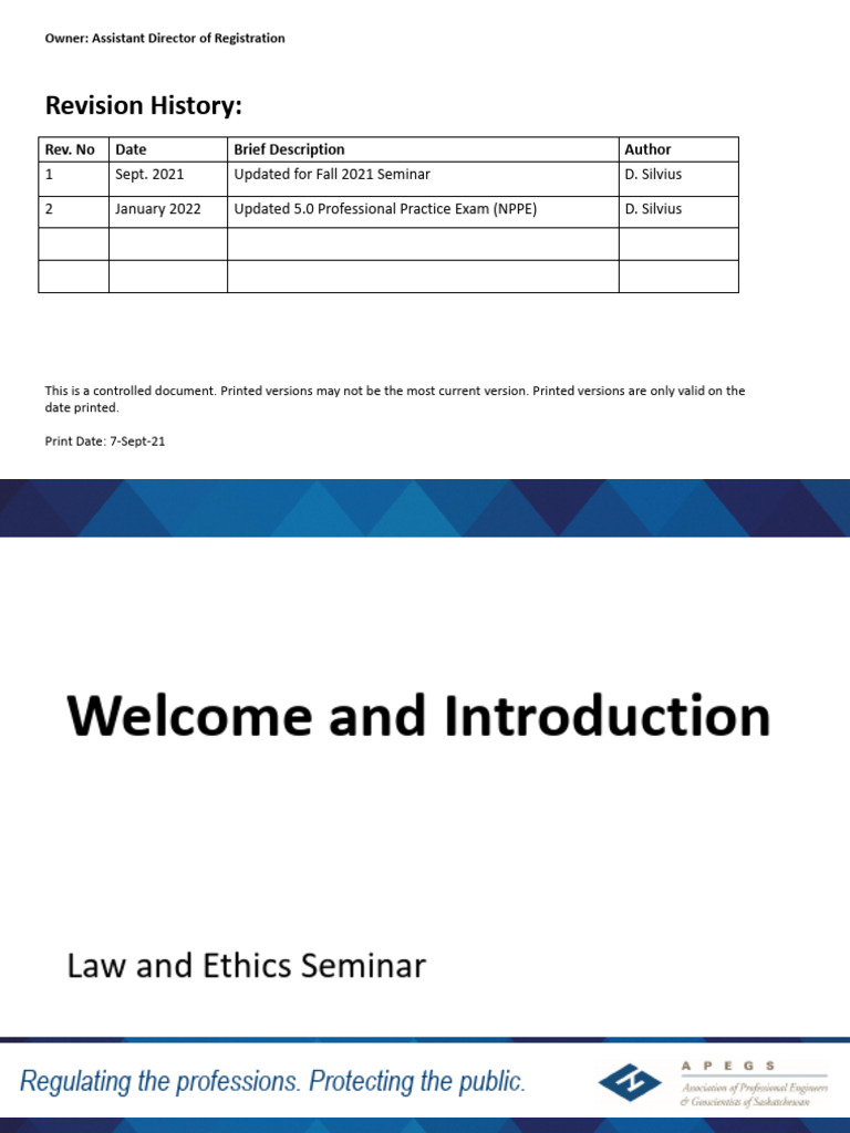 Law and Ethics Seminar Slides | PDF