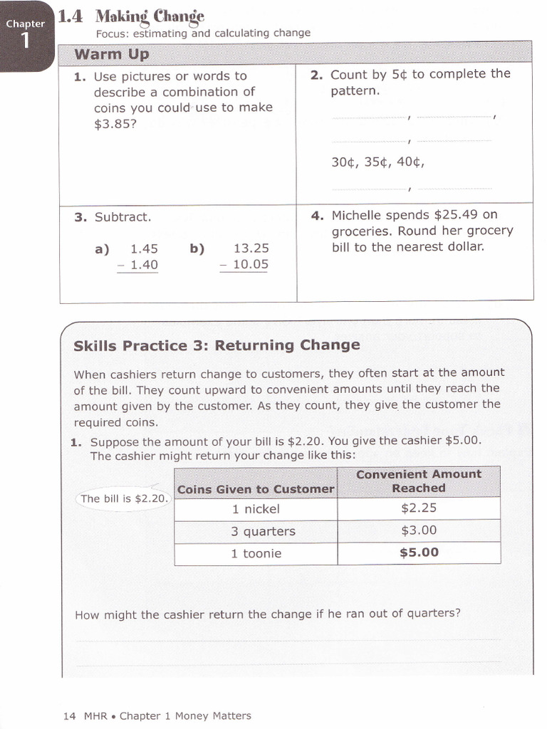 1.4 Making Change | PDF