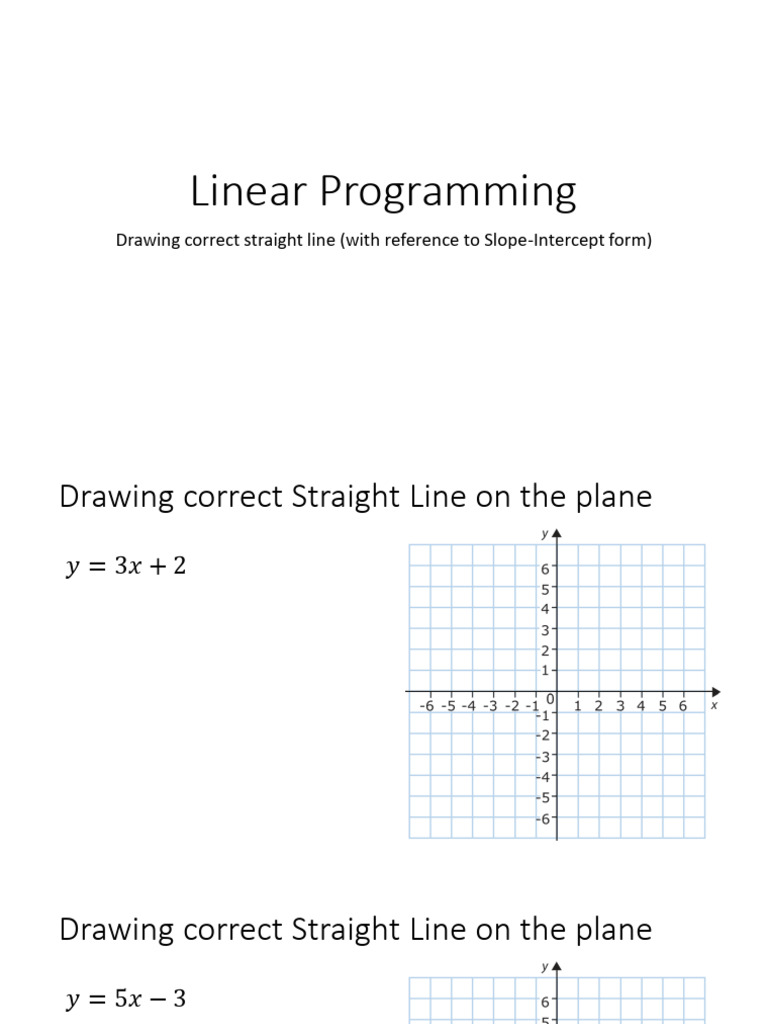Linear Programming: Graphing Lines | PDF