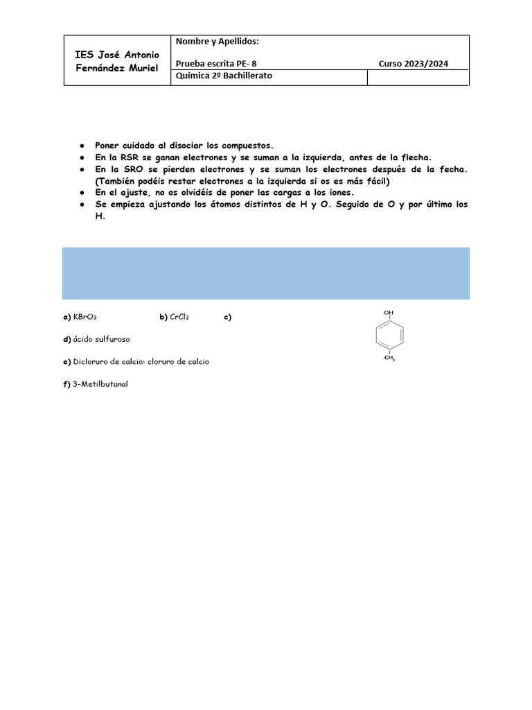 PE 8-Rec Redox - solución | PDF