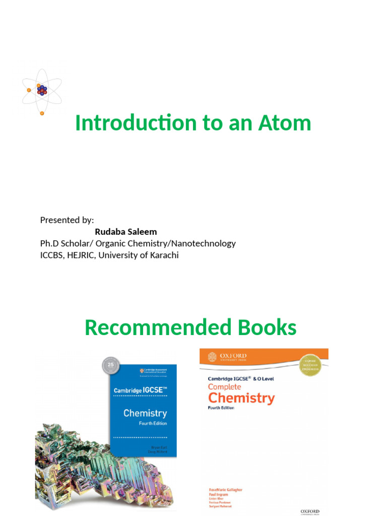 Introduction To Atom | PDF