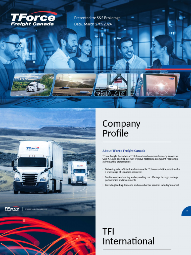 TForce Freight Canada Domestic Presentation | PDF