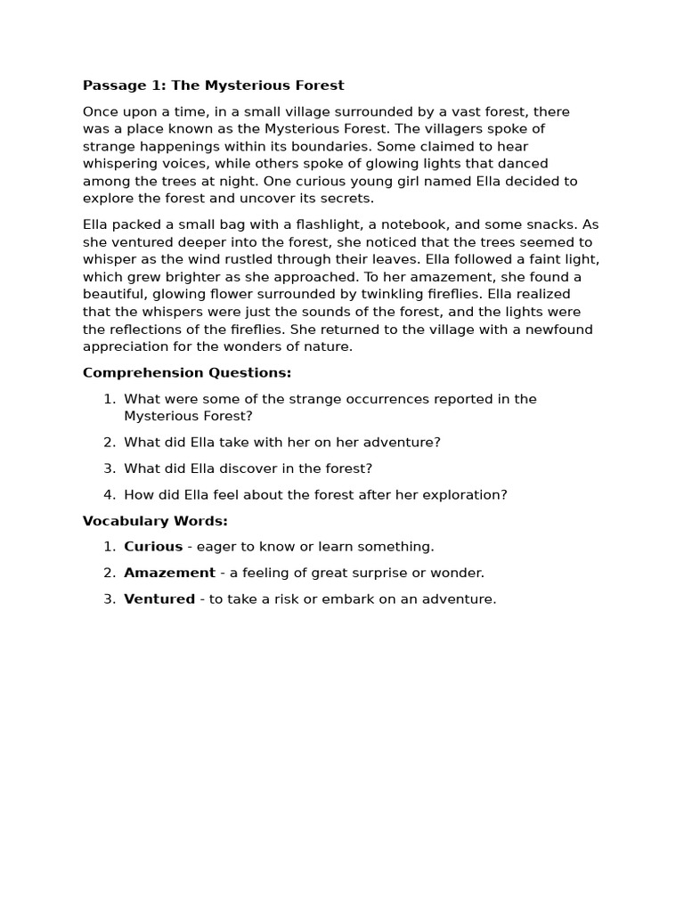 READING PASSAGES | PDF