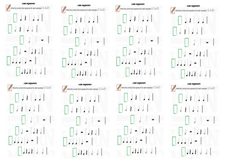 time signature worksheet | PDF