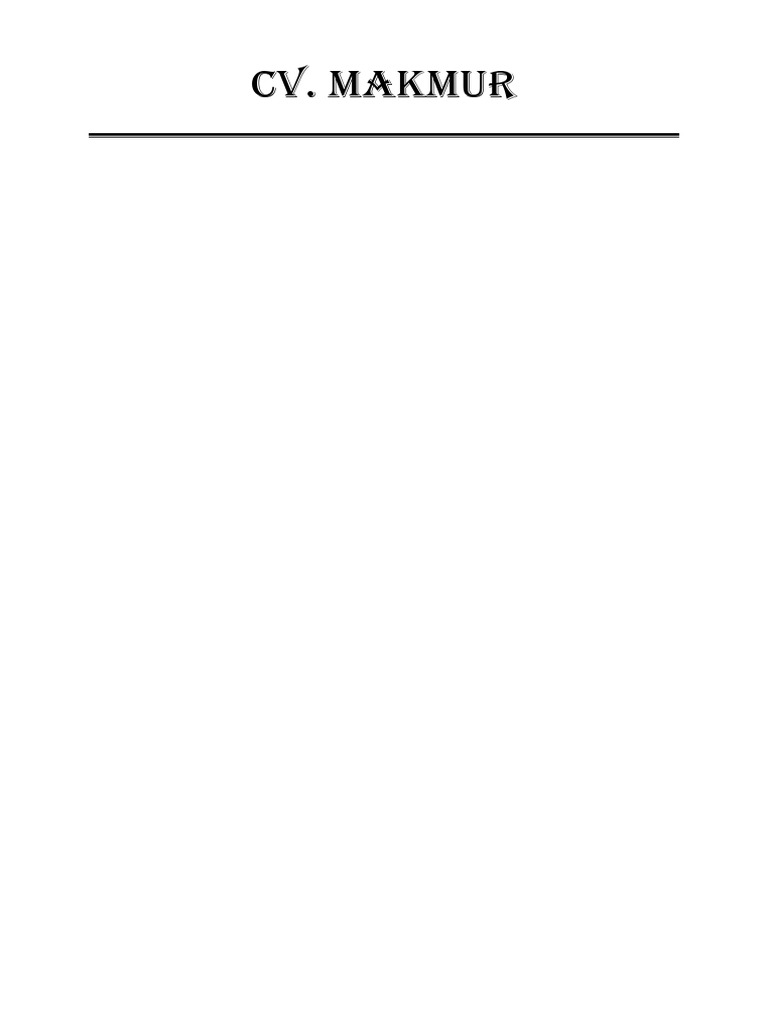Kop Surat CV Makmur | PDF