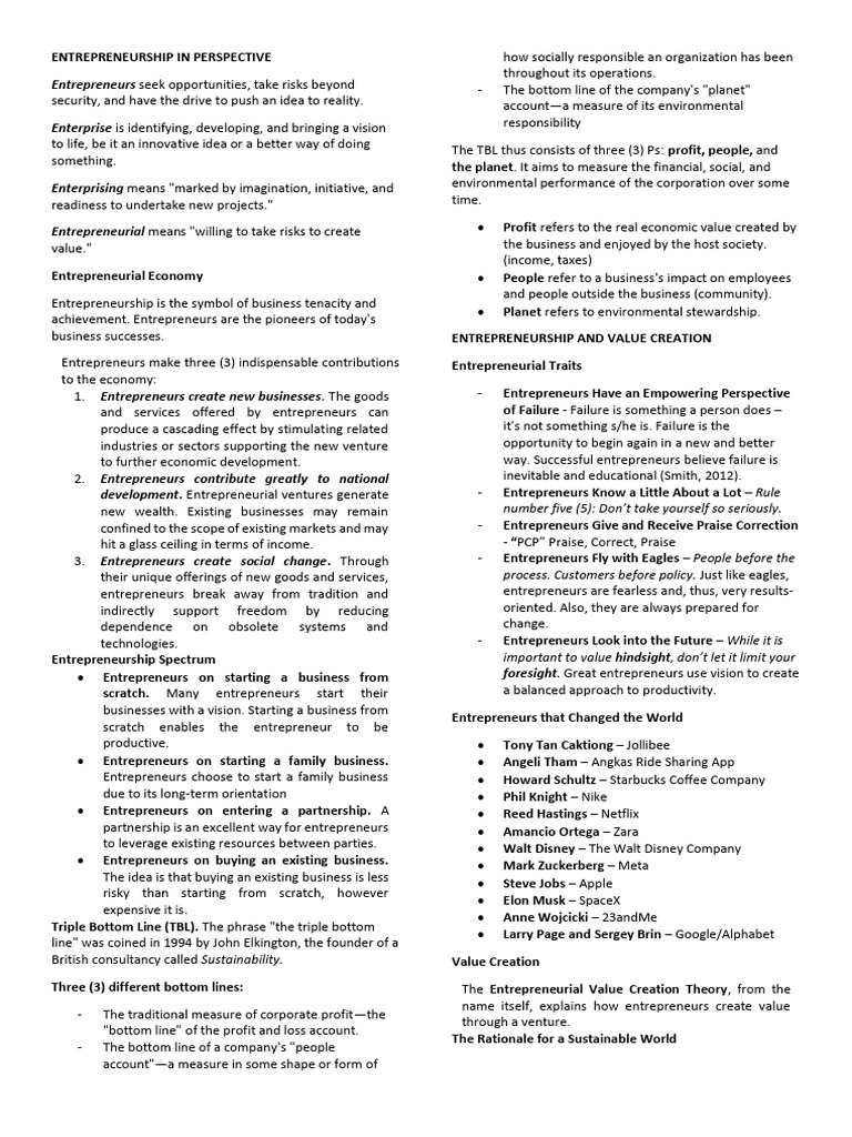 Entrep Reviewer | PDF