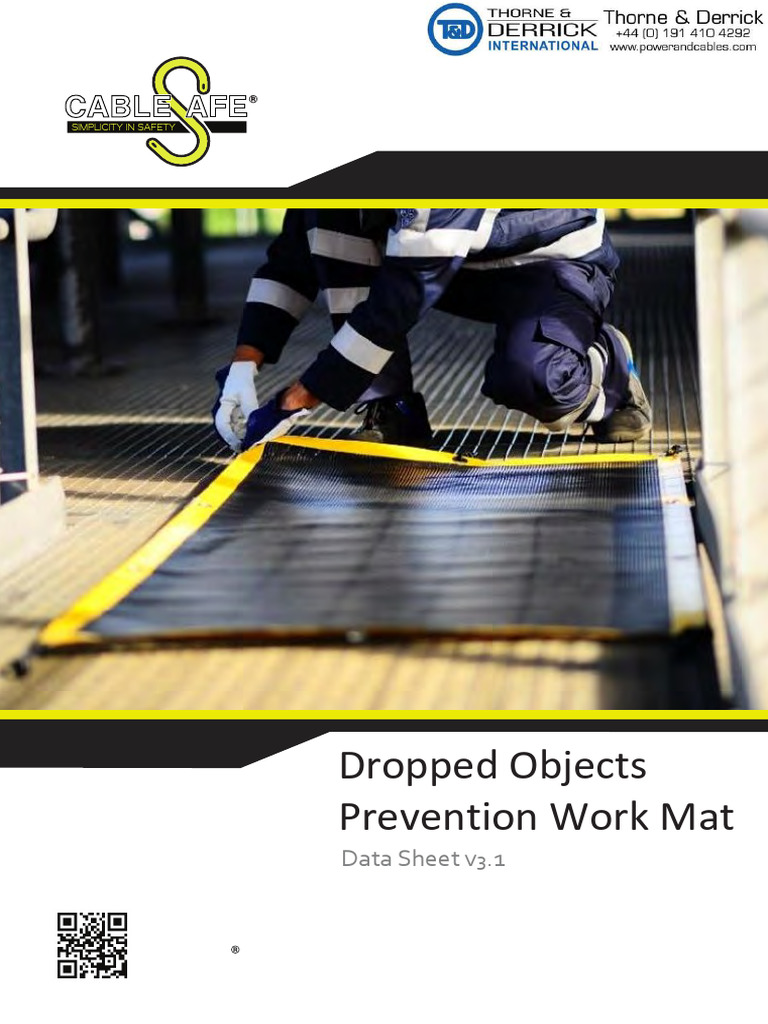 CableSafe® Dropped Object Prevention Mats Safety Equipment | PDF