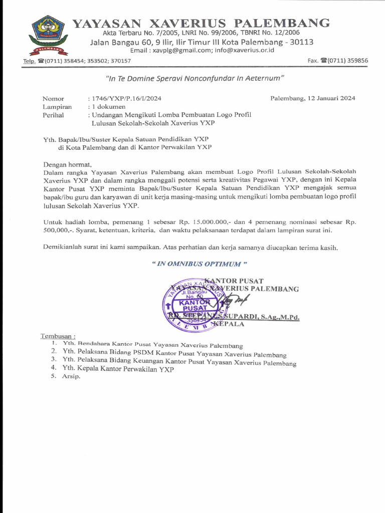 1746 - Undangan Mengikuti Lomba Pembuatan Logo Profil Lulusan Sekolah ...