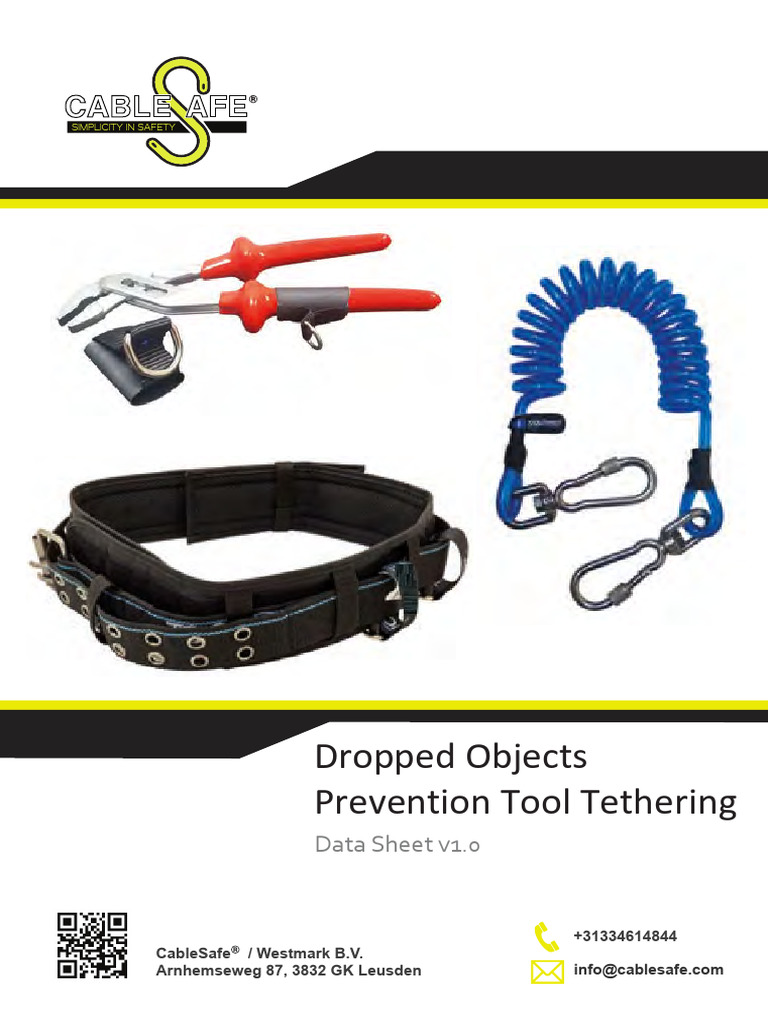 CableSafe Dropped Objects Prevention Tool Tethering v1.0 | PDF