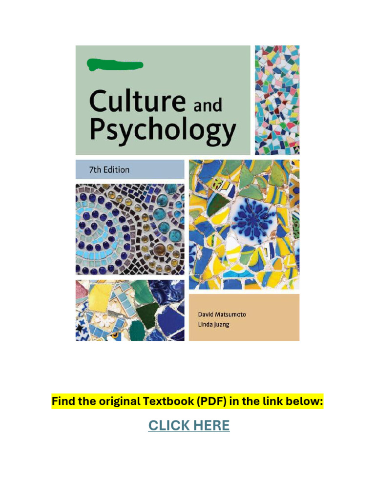 Culture and Psychology 7th Edition PDF | PDF | Mental Disorder ...