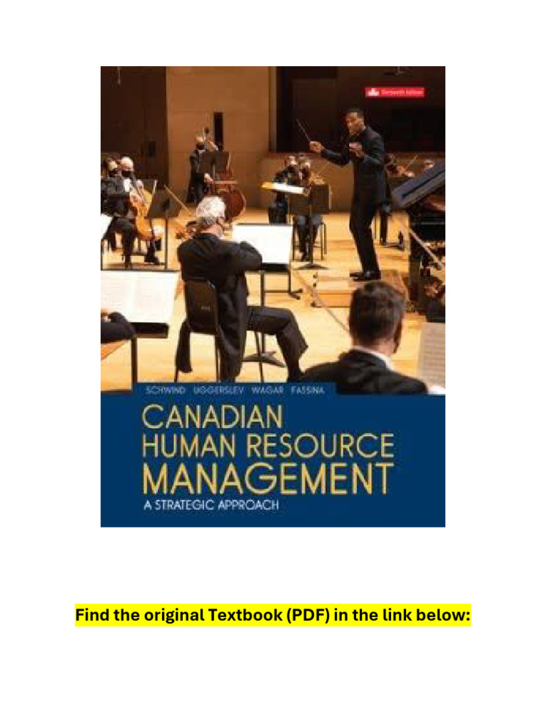 Canadian Human Resource Management 13th Edition PDF | PDF