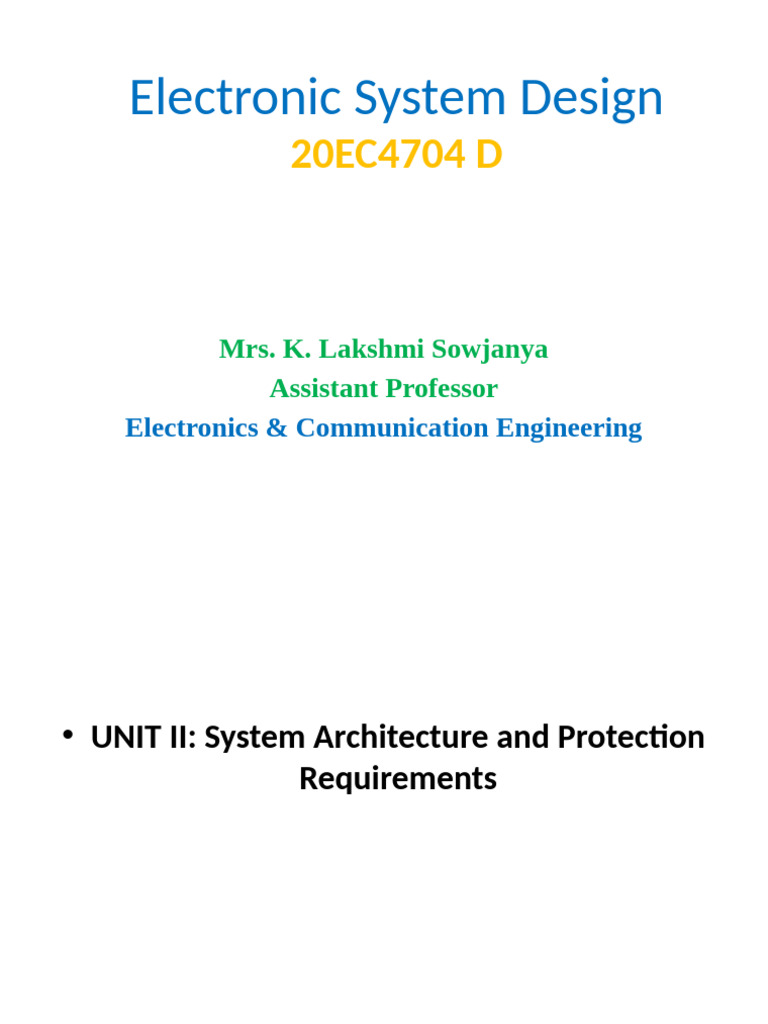 Electronic System Design (UNIT-2) | PDF