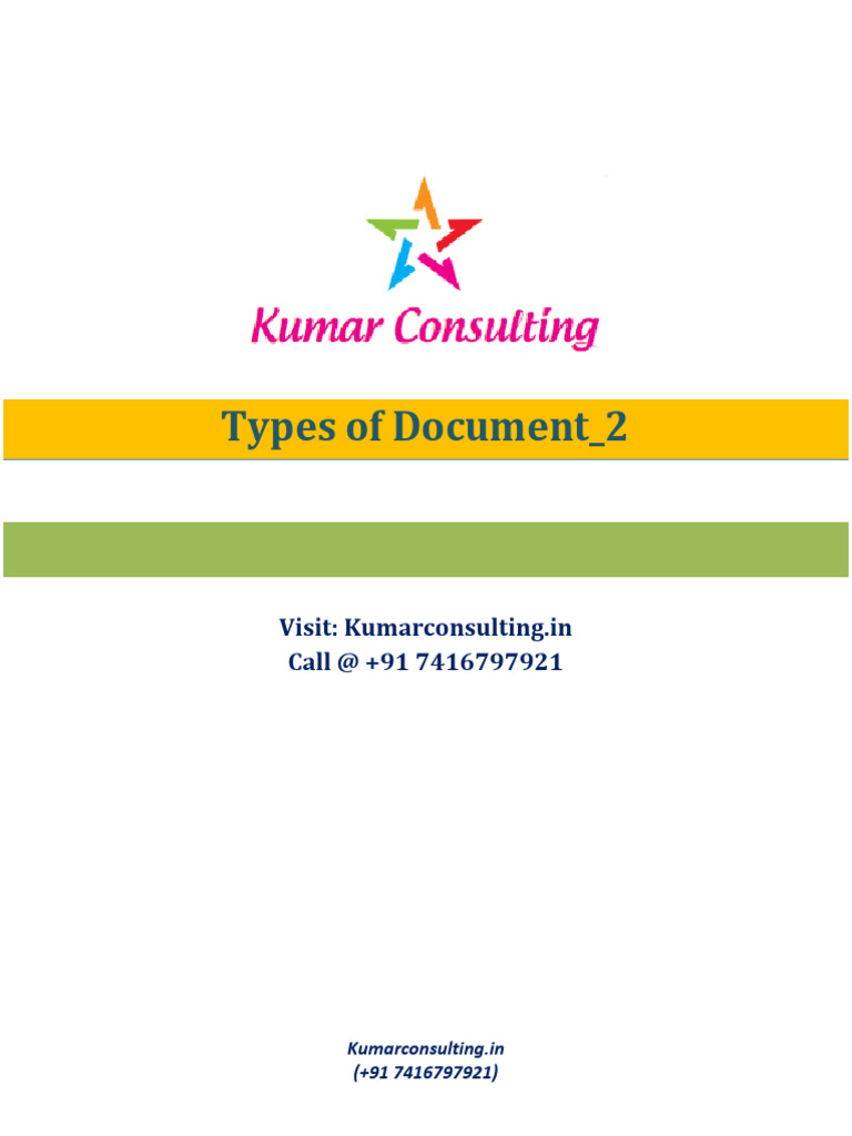 Types of Documents Notes | PDF