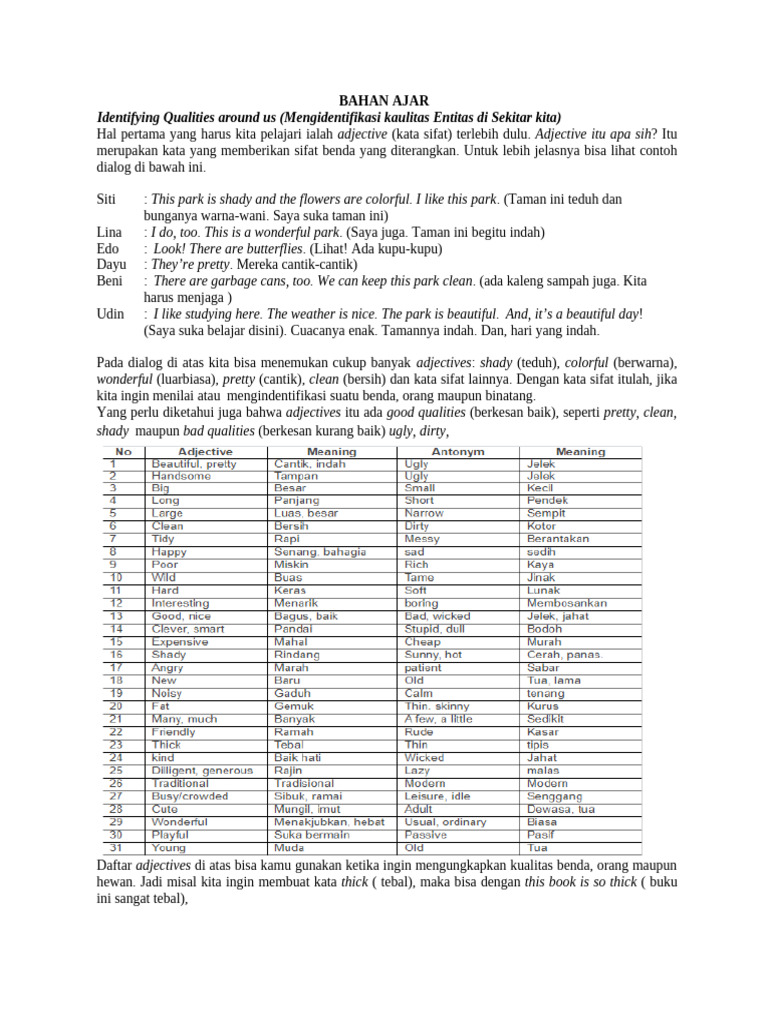 Identifying Qualities | PDF