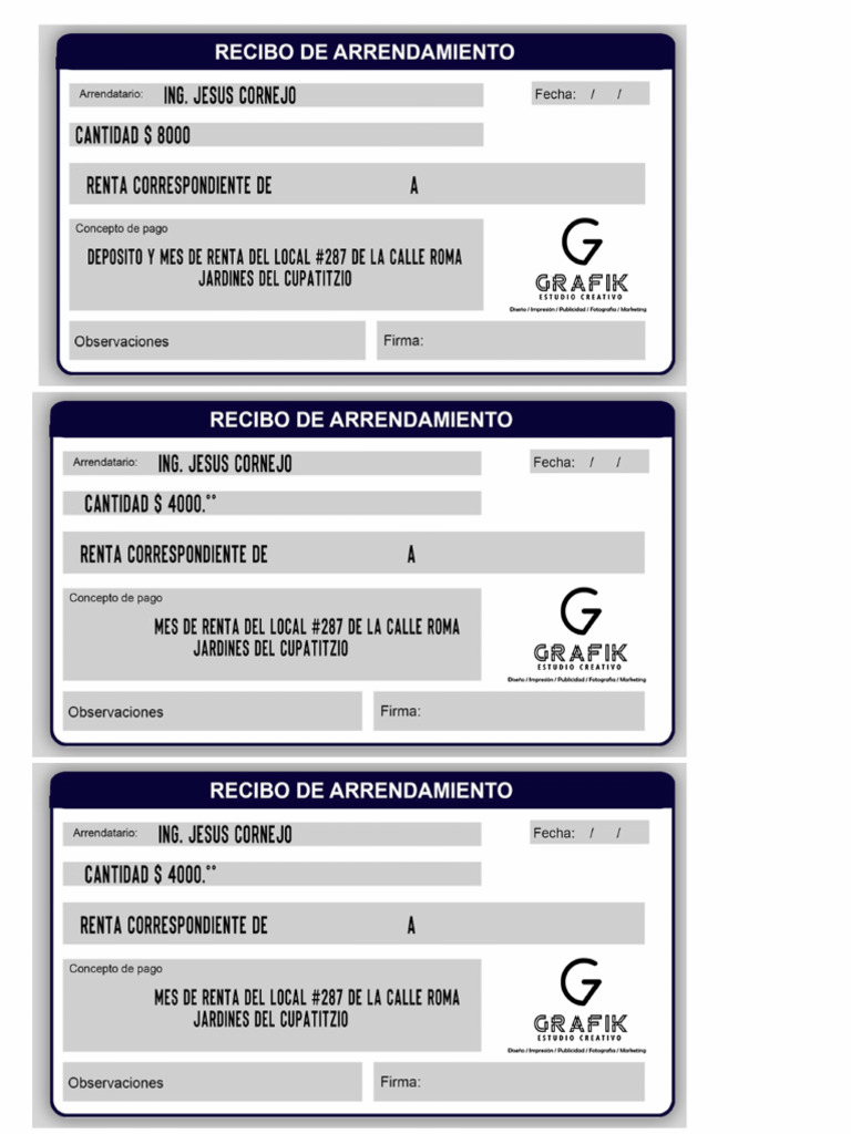 Recibo de Renta | PDF