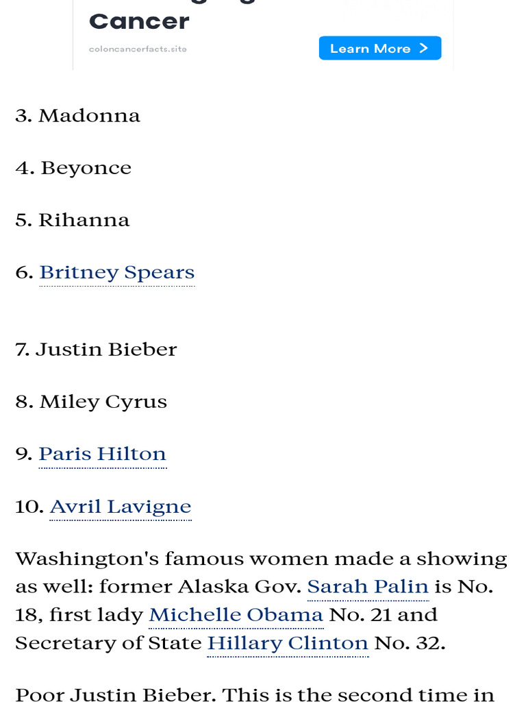 50 Most Popular Women On The Web, Per Google Search Results - ABC News ...