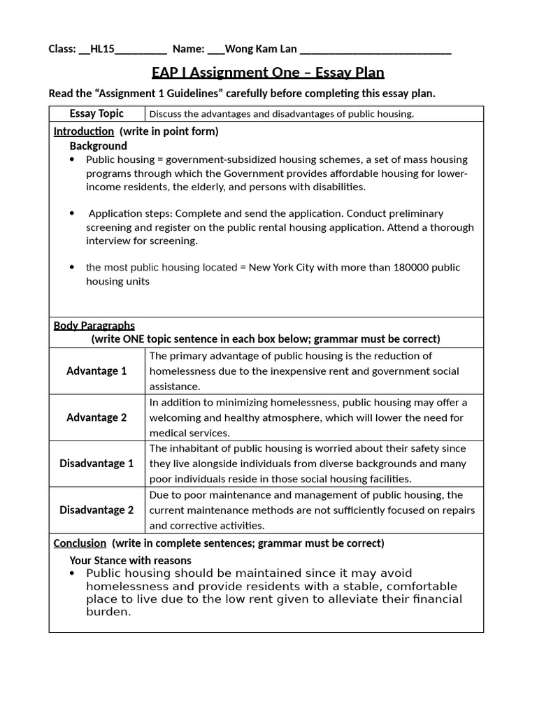 A1 Essay Plan Template | PDF