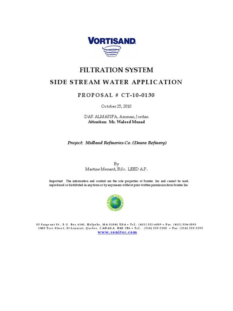 Filtration System | PDF | Filtration | Heat Exchanger