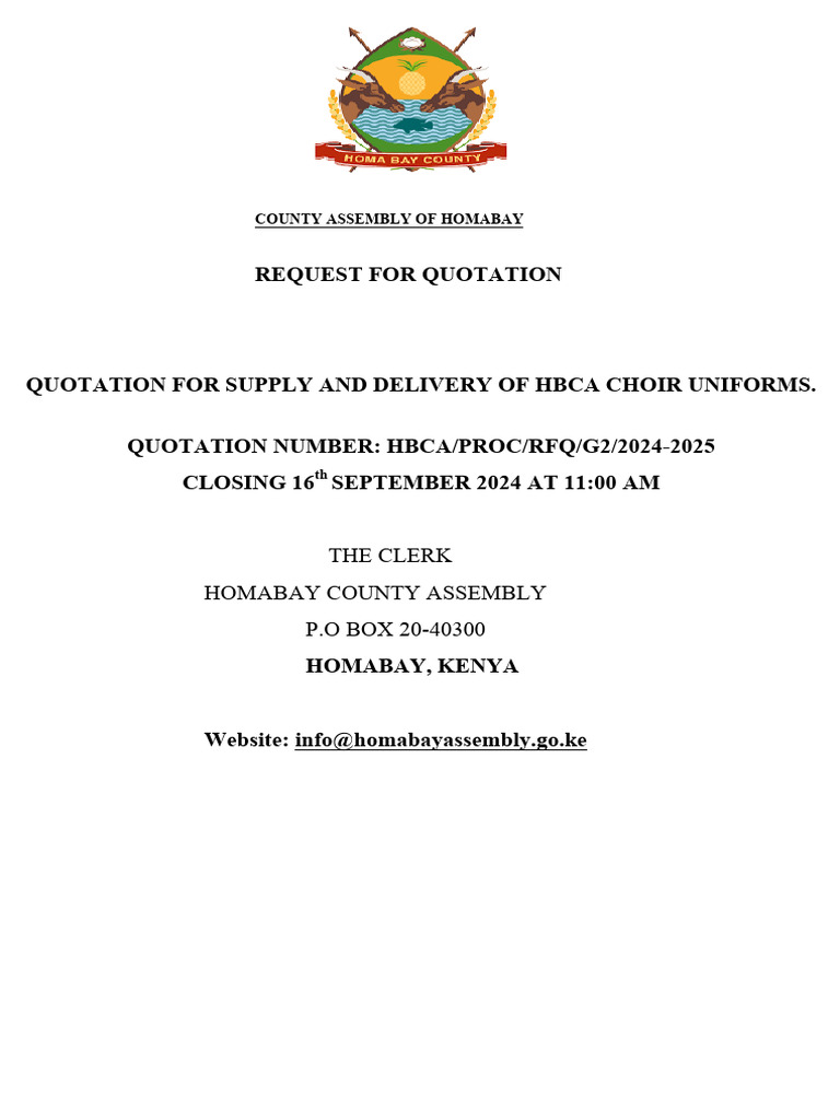 Choir Uniforms Tender-2 | PDF