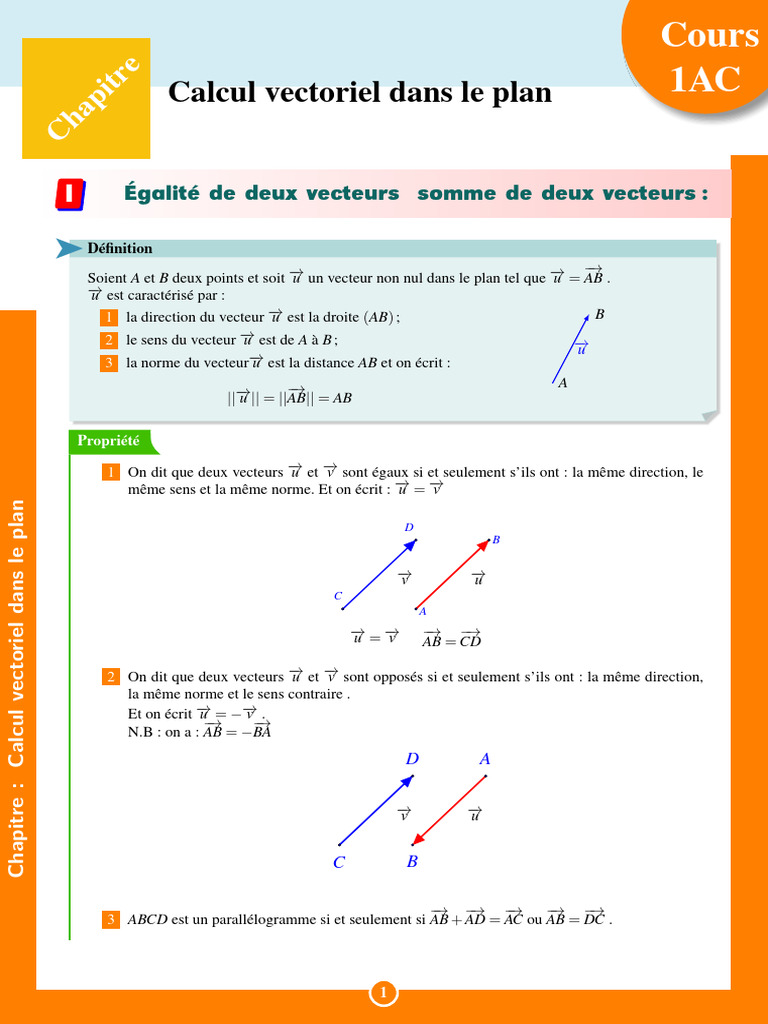 02 Calcul Vectoriel Steinmaths | PDF