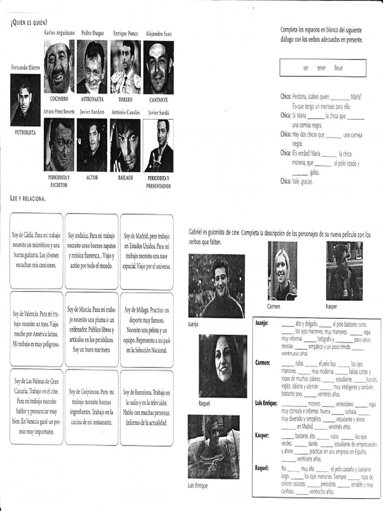 Quien Es Quien Ejercicios | PDF