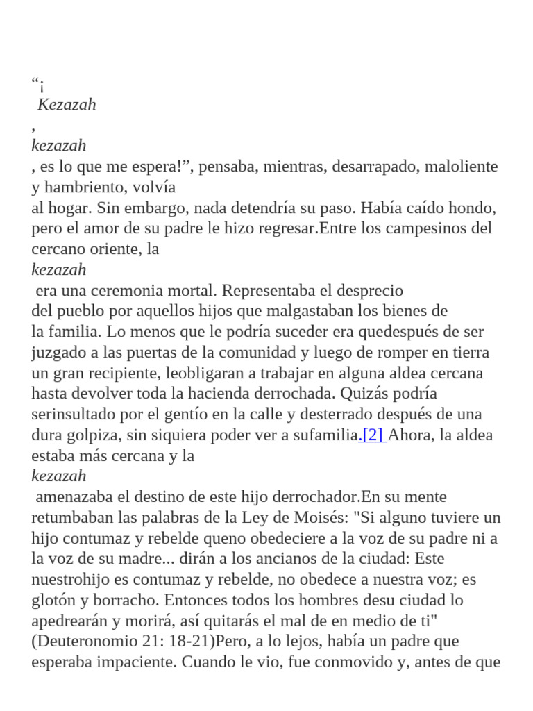 Ceremonia de Verguenza Kezazah | PDF | Amor | Dios el padre