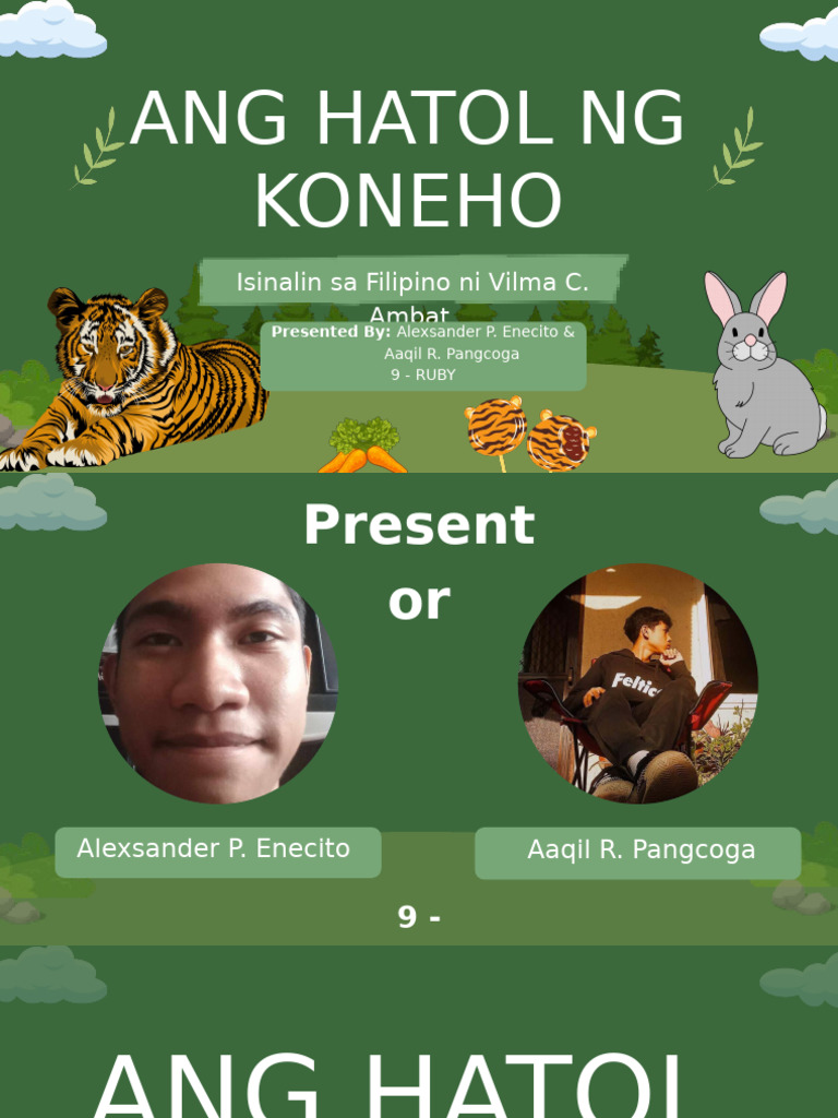 ENECTO & Pangcoga - RUBY - Ang Hatol NG Kuneho - September 10 | PDF