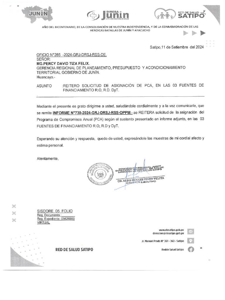 0ficio 285 Pto Gore | PDF