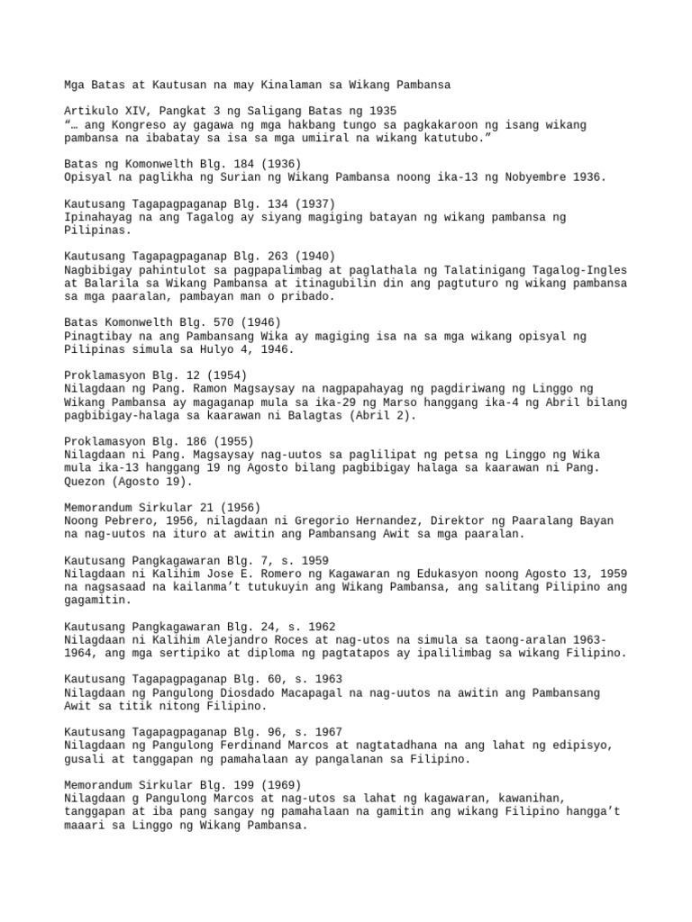 Mga_Batas_Pangwika_with_1792 | PDF