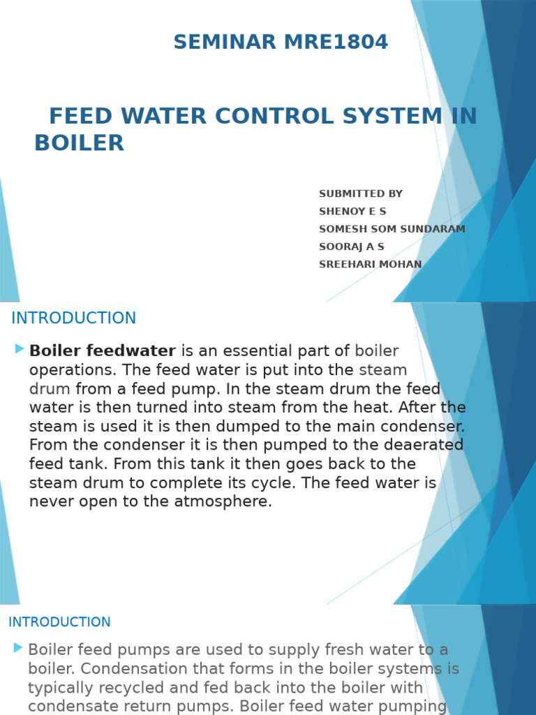 Boiler Feed Water Control Systems Explained | PDF | Boiler | Pump