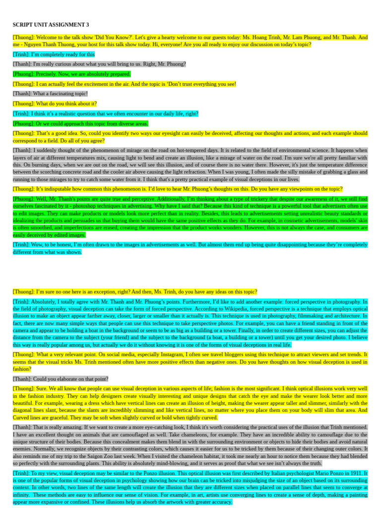 Script Unit Assignment 3 | PDF Script Unit Assignment 3 | PDF