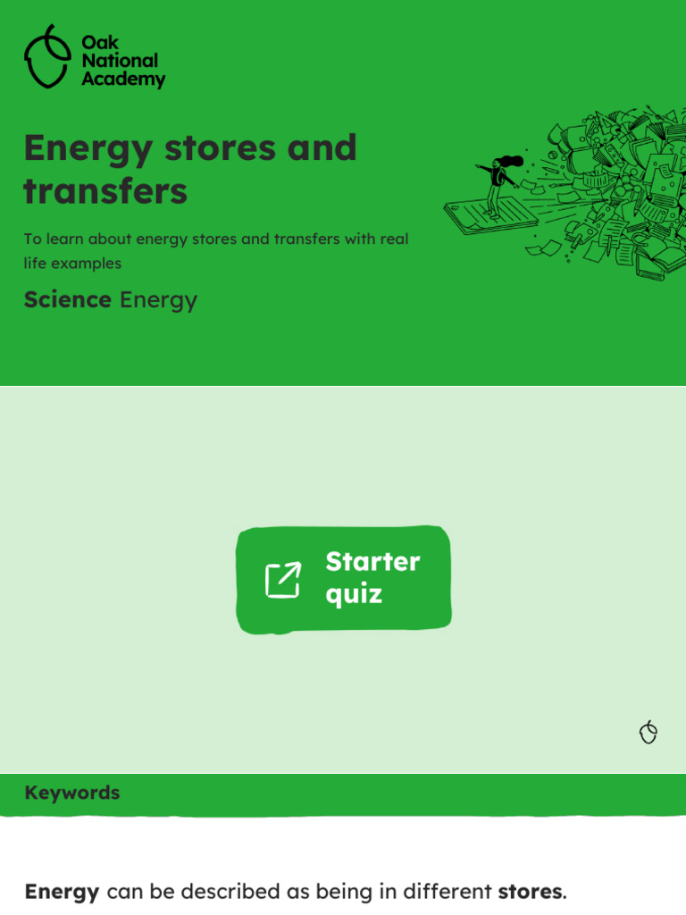 Energy Stores and Transfers Q4rg3i Presentation | PDF