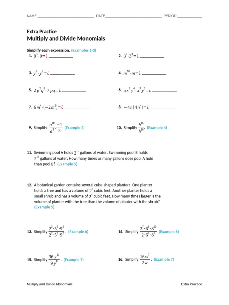 Lesson 1-2 Extra Practice | PDF | Teaching Methods & Materials