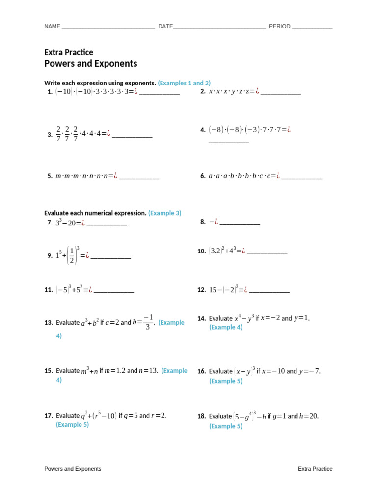 Lesson 1-1 · Extra Practice | PDF
